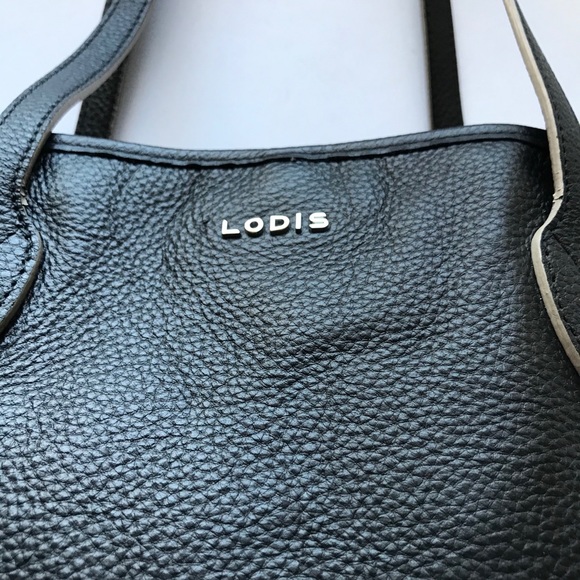 Lodis | Bags | Lodis Black Pebbled Leather Tote Bag W Wrislet | Poshmark